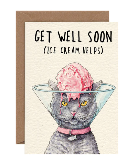 Get Well Soon Cat Card – Soiree At The Lake